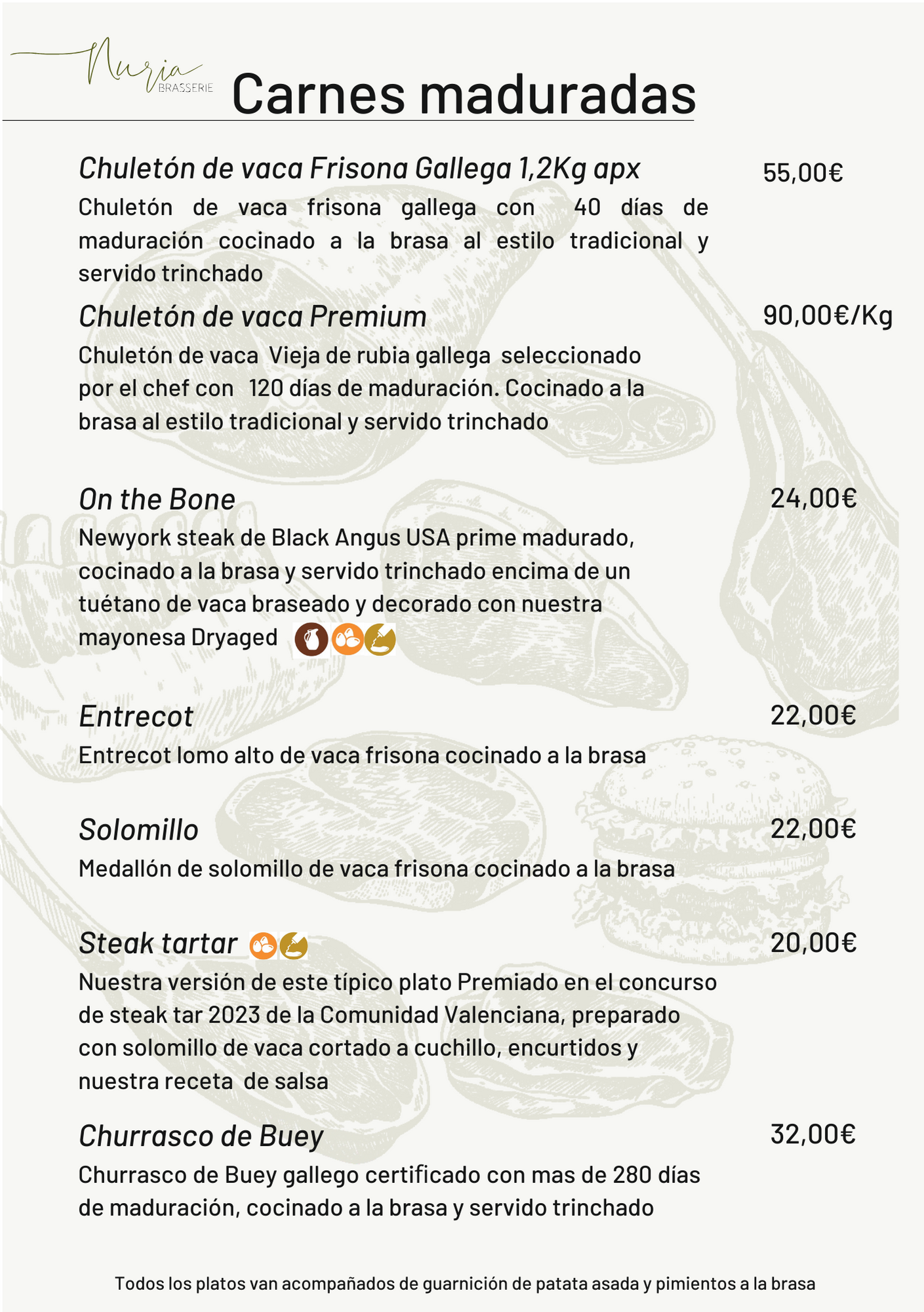 Carta - Nuria Brasserie